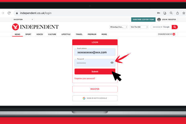 How do I login to the website? – The Independent